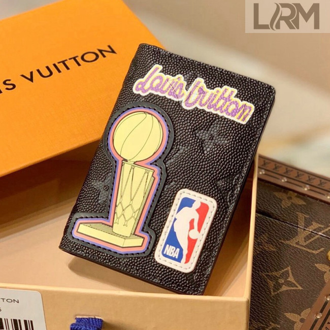 Louis Vuitton LV x NBA Pocket Organizer Wallet M80615 Black 2021